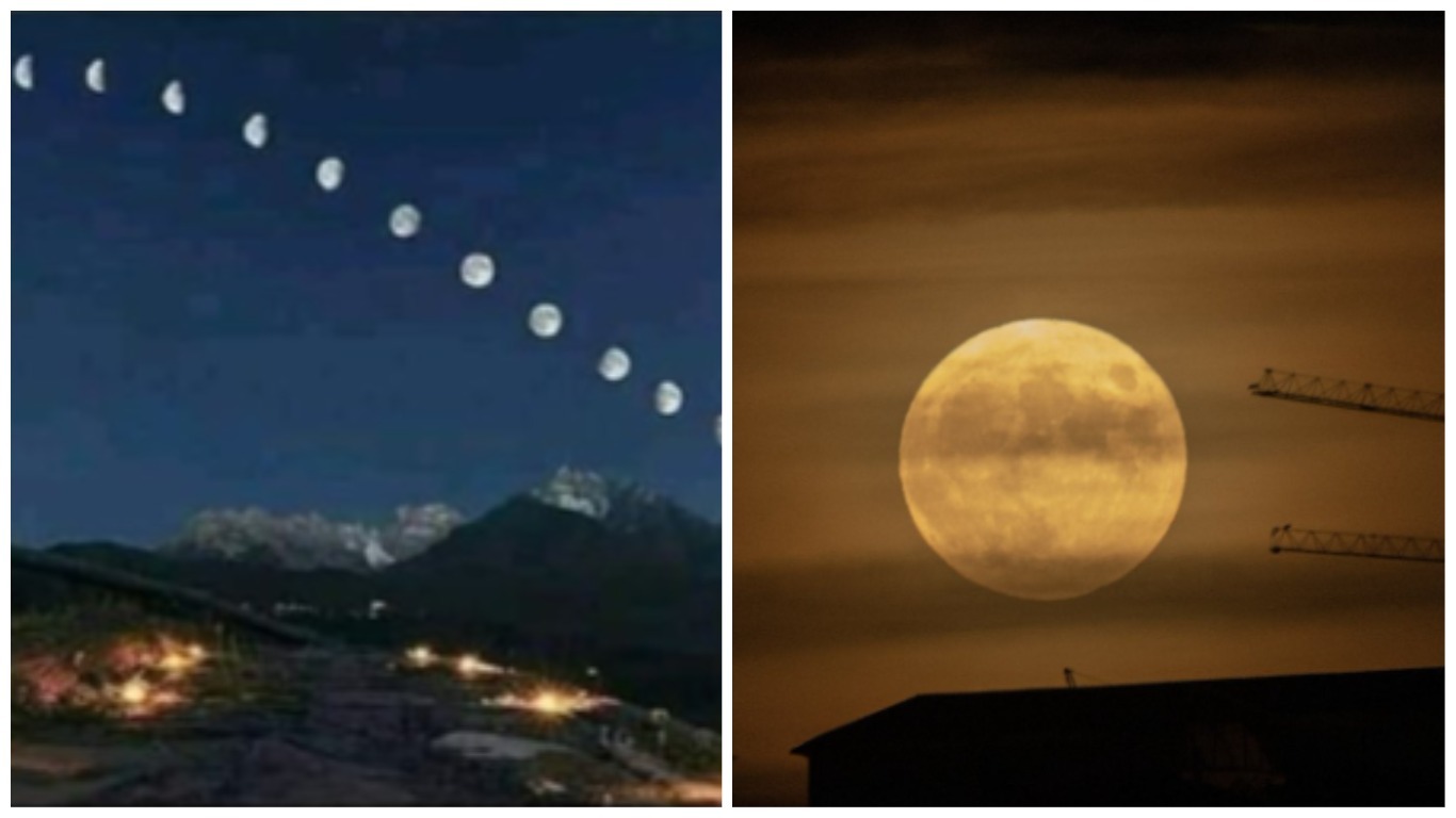 Is this a composite image of lunar curve captured from same location at ...