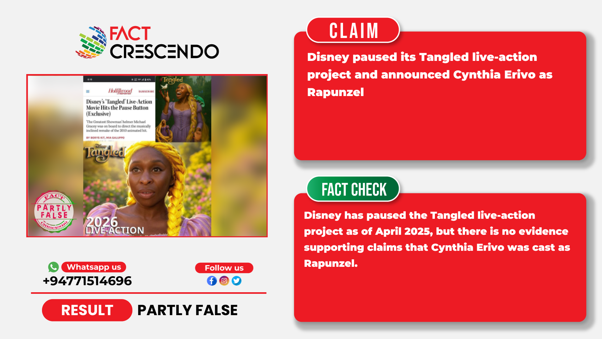 Disney Paused Tangled Live-Action Project, But Did Not Cast Cynthia ...