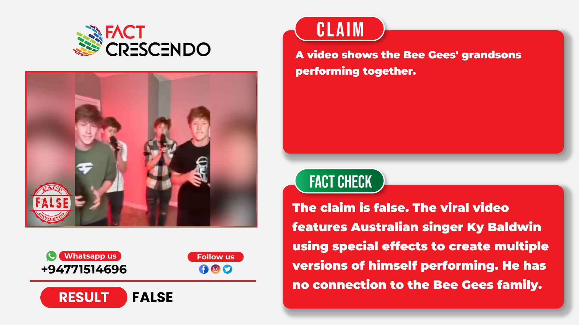 Viral Video Does Not Show The Bee Gees' Grandsons Performing - Fact ...