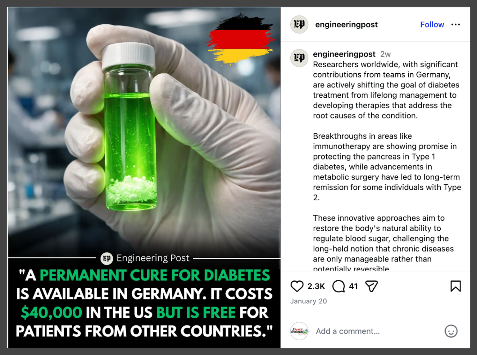Fact Check: Is Germany Offering a Free, Lasting Cure for Diabetes That ...