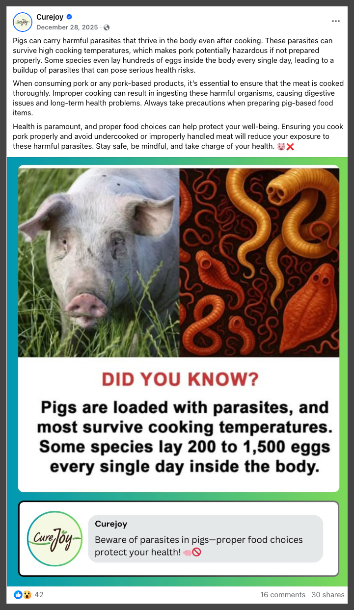 Do Pork Parasites Survive Cooking and Continue to Thrive in the Human ...